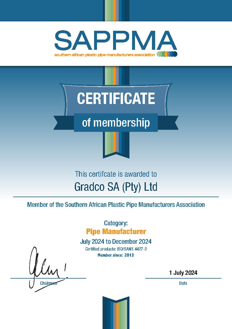 HDPE Pipes & Fittings | HDPE Pipe Supplier | Gradco SA